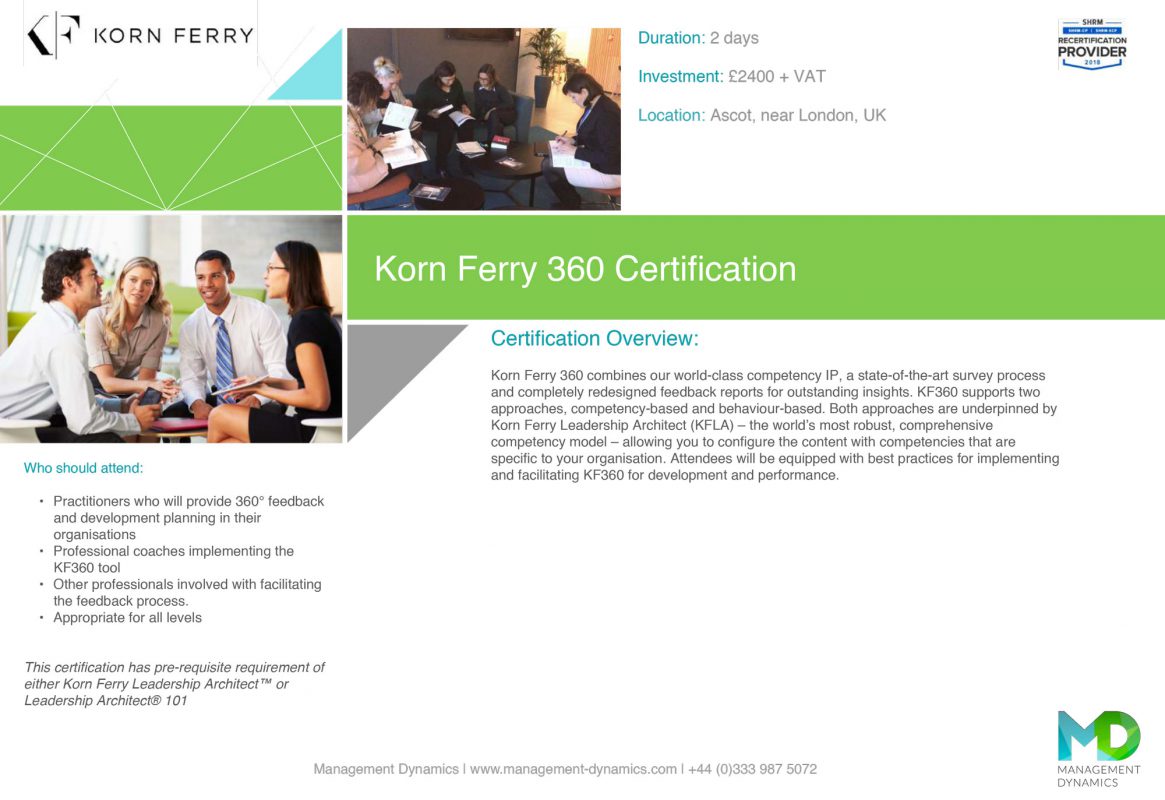 Korn Ferry: Assessments & Certifications – Management Dynamics